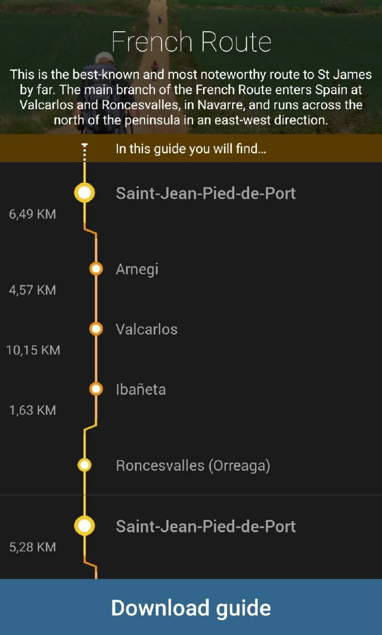 Camino Frances route map | Hike for Purpose